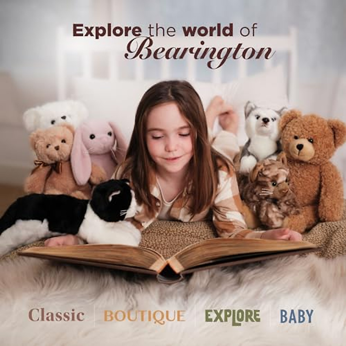 Bearington Baby Lamby Snuggler, 15 Inch White Lamb Plush Stuffed Animal Security Blanket Lovey for Babies, Baptism Gifts for Boys and Girls