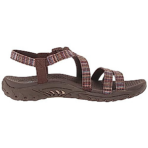 Skechers Women's Reggae-Bold Ambition Sport Sandal, Chocolate Multi, 7.5