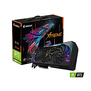 GIGABYTE AORUS GeForce RTX 3090 Xtreme 24G Graphics Card, Max Covered Cooling, 24GB 384-bit GDDR6X, GV-N3090AORUS X-24GD Video Card (Renewed)