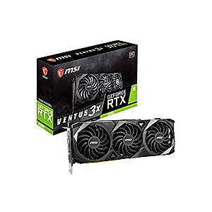 MSI Gaming GeForce RTX 3090 24GB GDRR6X 384-Bit HDMI/DP Nvlink Torx Fan 3 Ampere Architecture OC Graphics Card (VENTUS 3X 24G OC)
