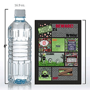 Zombie Outbreak Halloween Birthday Party Invitations, 20 5x7 Fill In Cards with Twenty White Envelopes by AmandaCreation