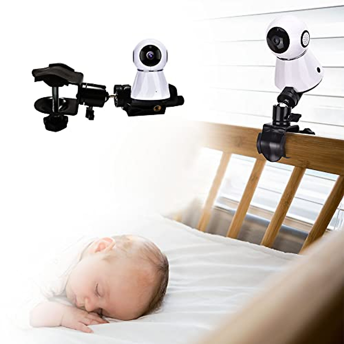 Eurobuy Baby Camera Monitor Stand, Universal Baby Camera Stand, Adjustable 360 Degree Rotating Stand, Fits Most Baby Monitors, Safe and Stable