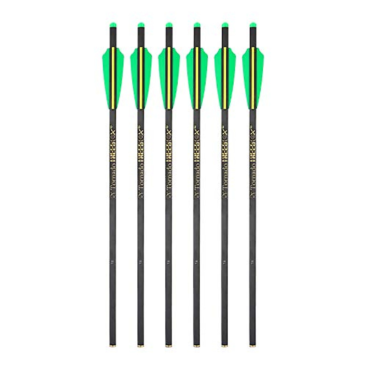REEGOX Crossbow Bolts 16 inch Carbon Crossbow Arrows for Hunting and Target Practice with Moon nocks and Field Tips (6 Pack) (16)