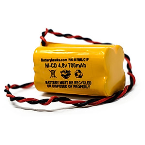 Battery Hawk (2 Pack) BL93NC487 DAA700MAH4.8V AA500MAH D-AA500mAh AA600mAh ELB-B006 BST 4.8v 700mAh Ni-CD Unitech