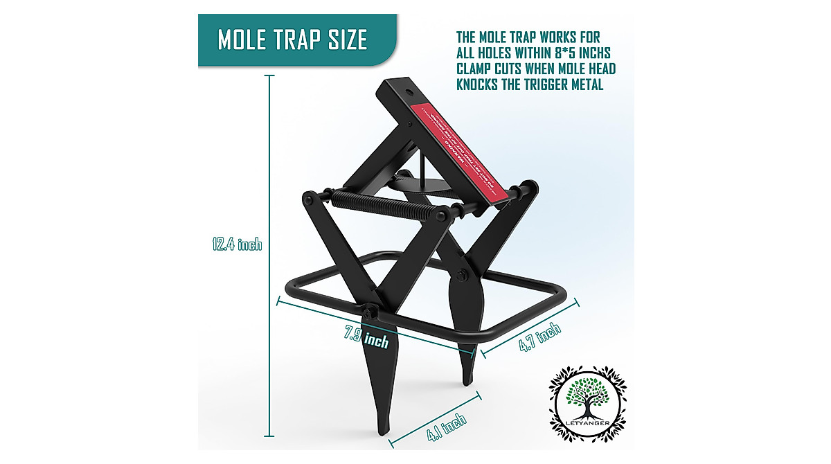 Effective LETYANGER Mole Traps - Black Scissor Trap