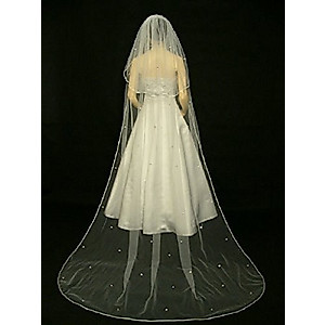 Shop Ginger Wedding 2 Tier Cathedral Royal Custom Make Crystals Rhinestones Bridal Veil Diamond White/Light Ivory