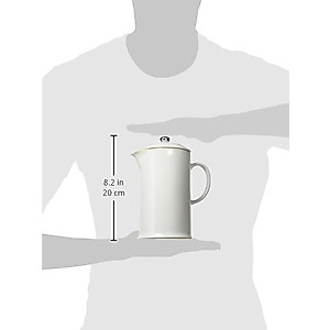 Le Creuset Stoneware French Press, 34 oz., White