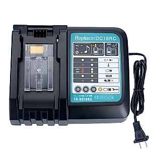 Lasica DC18RC 18 Volt 3.0A Rapid Li-ion Charger Replacement for Makita 14.4V and 18V LXT Lithium-Ion Batteries BL1850 BL1840B BL1820 BL1815 BL1860 BL1430 BL1450 BL1830 Drill Tool Battery Charger