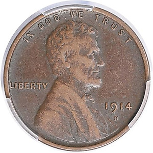 1914 D Lincoln Cent PCGS EF