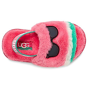 UGG Kids T Fluff Yeah Watermelon STUFFIE Slipper, 10 US Unisex Toddler