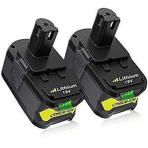 ULATI 2Pack Replacement for Ryobi Battery 18v 6.0Ah Lithium Battery Compatible with Ryobi One 18v Battery P108 P107 P105 P104 P103 P102 and Cordless Power Tool