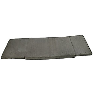 Loungie Micro-Suede 5-Position Adjustable Convertible Flip Chair, Sleeper Dorm Bed Couch Lounger Sofa, Grey