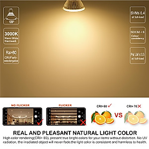 EACLL MR16 GU10 LED Bulb Dimmable, 3000K Warm White, 7W Equivalent 75W, 25,000 Hours Lifetime, Energy Efficient Soft White Light, 750 Lumens 120 Degree Flood Beam No Flicker Spotlight, 4-Pack