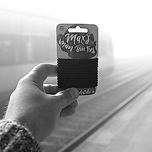 No Tangle, No Damage Soft Hair Elastics, Supports 7-8 Pounds of Hair, Metal Free - 12 Pack 4mm Strong Man Bun hair Ties