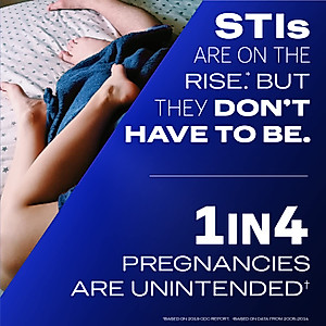 Condoms, Ultra Fine, Ribbed, Dotted with Delay Lubricant, Durex Performax Intense Natural Rubber Latex Condoms, 3 Count, Contains Desensitizing Lube for Men, FSA & HSA Eligible