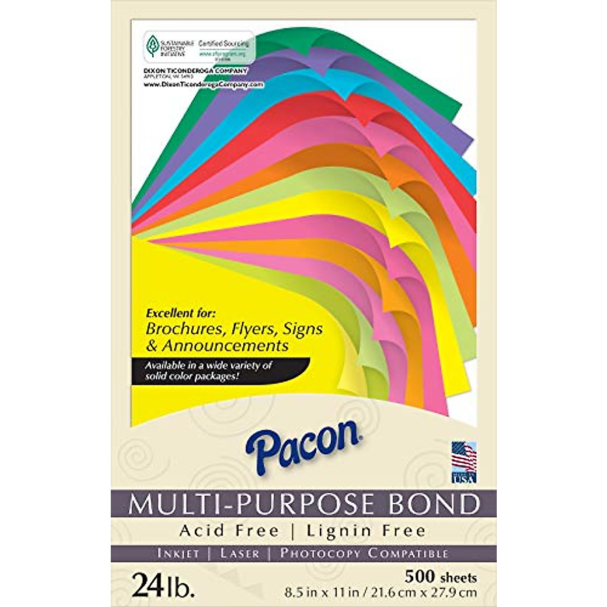 Kaleidoscope Multi-Purpose Paper, 8.5 x 11 Inches, Marine Blue, 500 Sheets (102059)
