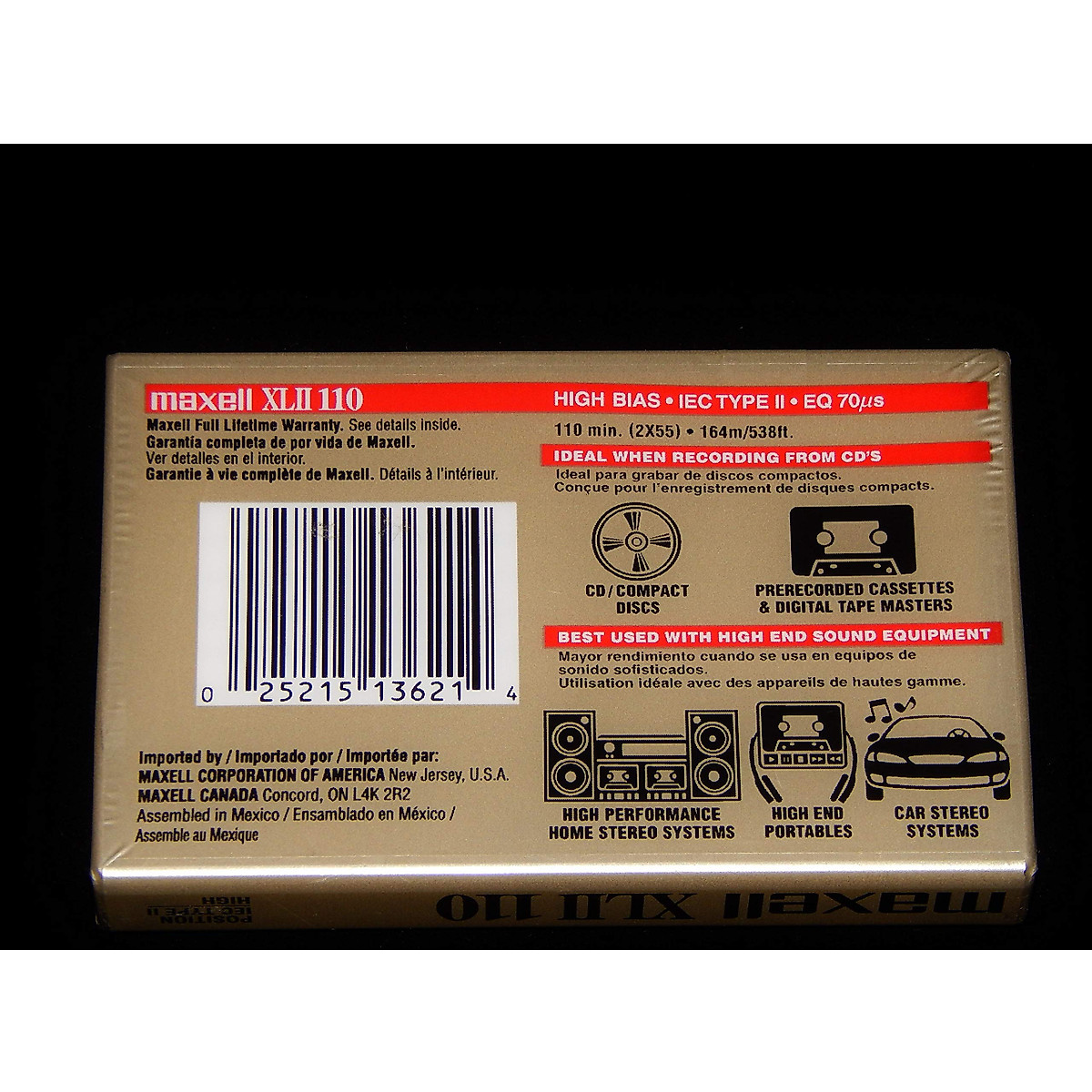 Maxell Audio Cassette~XLII~ 110 Minutes~ High Bias~