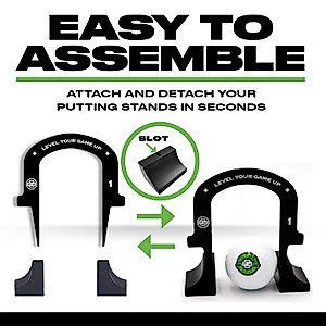 Master Your Golf Skills: Back 2 Basics - Pair of Putting Gate Stands - Ideal Companion for Putting Gates, Pro Path Mirror, and Mat - Elevate Alignment & Control Golf Training Gear