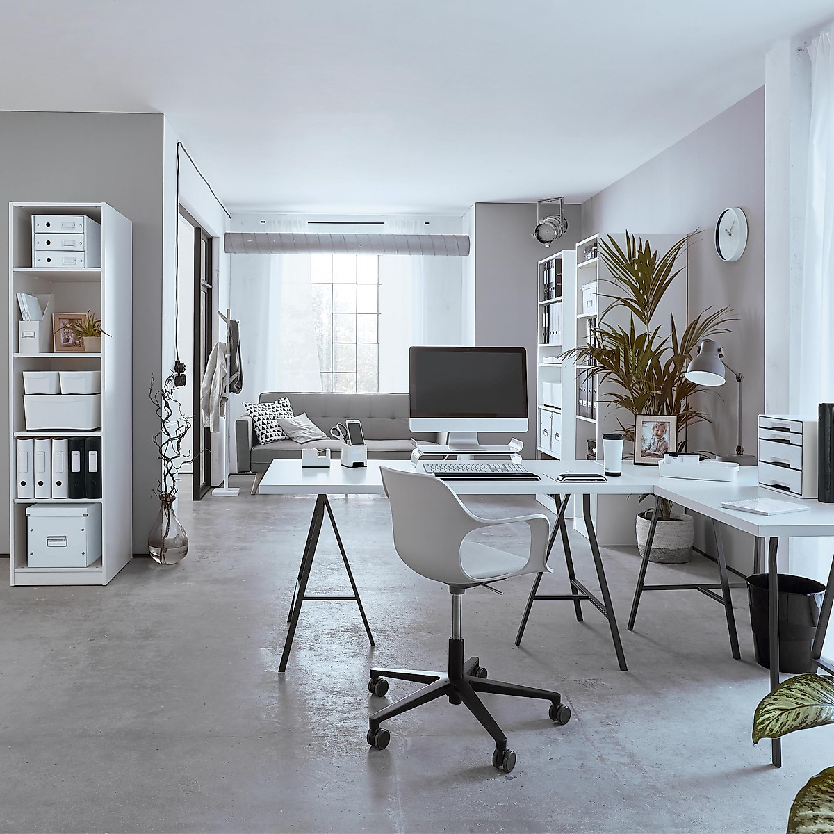 Leitz 52581001 Long MyBox Organiser Tray, High Gloss Plastic, White/Grey;MyBox