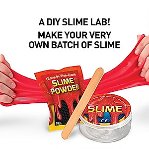 NATIONAL GEOGRAPHIC Mega Slime Kit & Putty Lab - 4 Types of Slime Plus 4 Types of Putty Including Magnetic Putty, Slime Kit for Boys and Girls, Sensory Putty Toy & Science Kit (Amazon Exclusive)
