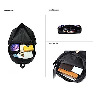 Fdetfs Anime Demon Slayer School Backpack, Set 3 Piece Students Schoolbag, Anime Bag for Teens Boys and Girls-Shinobu I