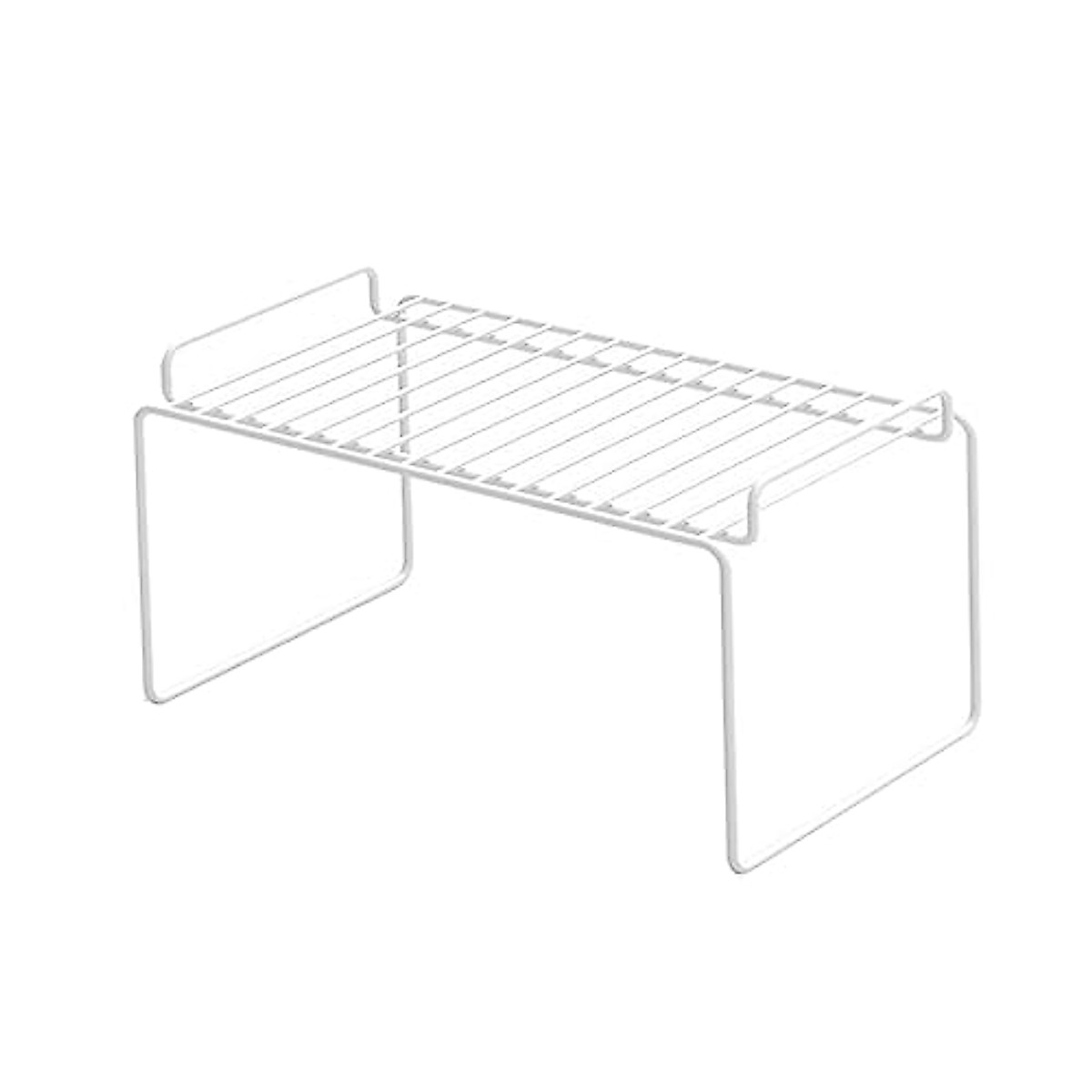 Gralara under Sink Shelf Sink Vanity Organizer Storage Shelve, Storage Shelf Punch Free Convenient Spice Rack Bathroom Shelf for Toilet, Countertop, S White