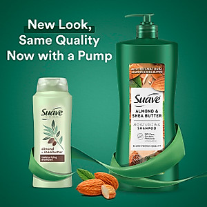 Suave Professionals Moisturizing Shampoo for Dry Hair Almond and Shea Butter Paraben-free and Dye-free 28 oz, Pack of 4