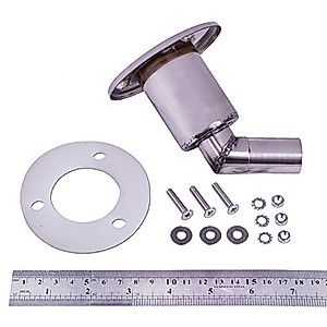 316L Stainless Steel Thru Hull Outlet/Exhaust Skin Fitting 1" inch 25 mm for Generator Heater