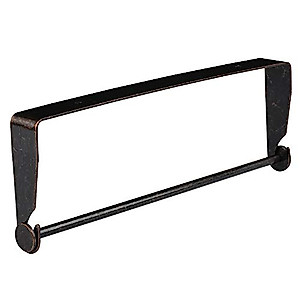 PHUNAYA Under Cabinet Paper Towel Holder Wall Mount for Home Kitchen,Stainless Steel for Large Rolls-Bronze