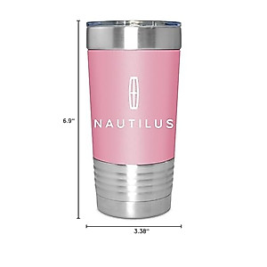 iPick Image for Lincoln Nautilus 20 oz Dual-Wall Insulated Stainless Steel with Pink Silicone Sleeve Travel Tumbler
