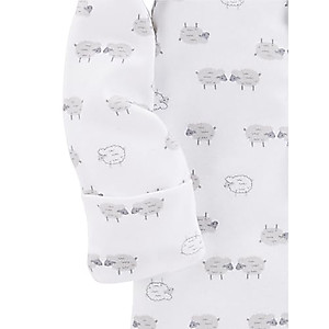 Simple Joys by Carter's Baby 2-Pack Cotton Footless Sleep and Play, White Lamb/Clouds, 3-6 Months