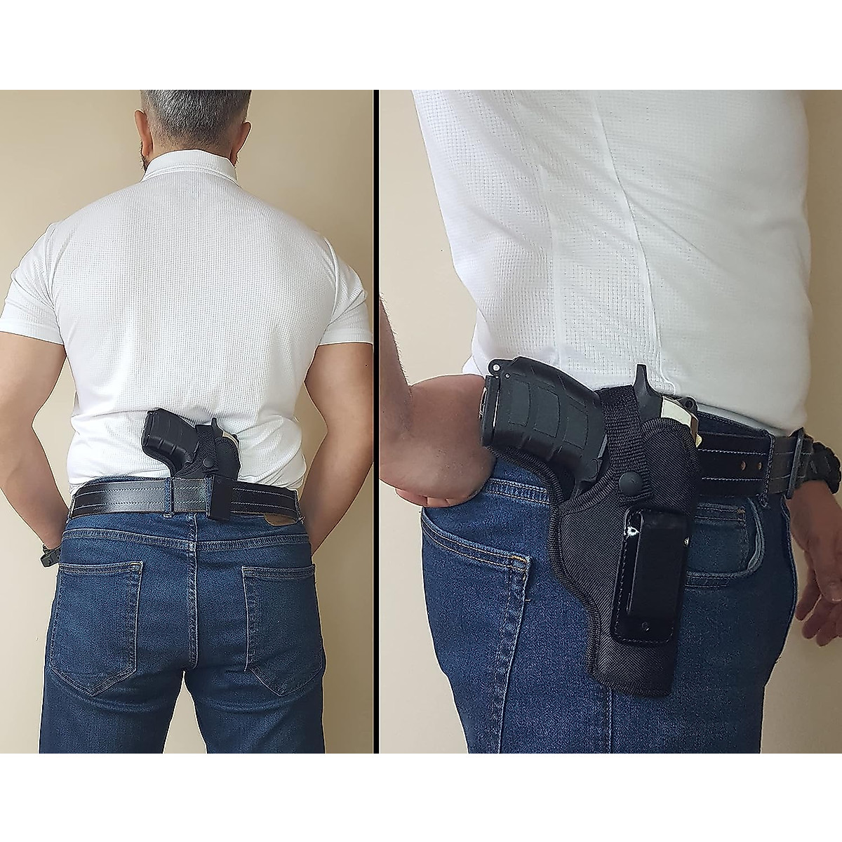 Shoulder Holster - Vertical Shoulder Holsters for Concealed Carry - Universal Under Arm Gun Holder - for Glock Sig Sauer Canik Walther Ruger Taurus Springfield Colt 1911 etc - Use Versatile IWB & OWB