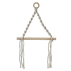 FEEGAR Towel Ring Toilet Paper Holder Dispenser Hand-Woven Tapestry Wall Hanging Bathroom Towel Rack Decoration
