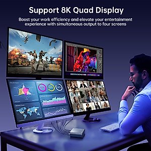 VNOPN Mini PC 11th Core i5-1145G7,Mini Computer 8GB DDR4 512GB M.2 SSD Win 11Pro, Small PC 4 Displays Support 8K/WiFi5/BT4.2/HD/DP/USB3.0 for Home/Office/Gaming