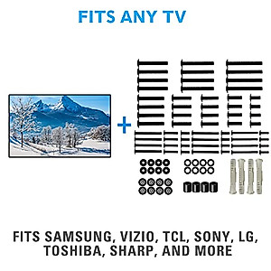 MOUNTUP Universal TV Mounting Hardware Kit Fits Most LED LCD OLED 4K TVs, Includes M4 M5 M6 M8 TV Screws, Spacers, Washers, and Concrete Wall Anchors for TV/Monitor Mounting up to 80 inches, MU0041