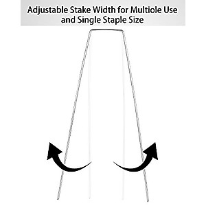 LANIAKEA Garden Stakes 8 Inch Metal Garden Staples 200 Pack Galvanized Landscape Pins Heavy Duty Landscape Stakes for Gardening Fence Landscape Ground Cover