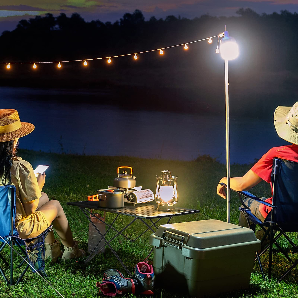 Audoyon Foldable Camping Side Table, Ultralight Small Beach Table Aluminum, Portable Outdoor Table with Carry Bag and Storage for Picnic, Grill, Hiking, Fishing, Sand, Camping Essentials(S)