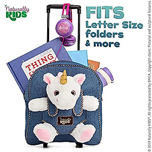 Unicorn Rolling Backpack for Girls, Kids Suitcase with Wheels, Kids Luggage, Toddler Suitcase
