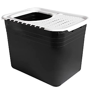 Petmate Arm & Hammer Premium Litter Box, Top Entry Litter Pan with Filter to Clean Paws, High Walled Large Litter Box