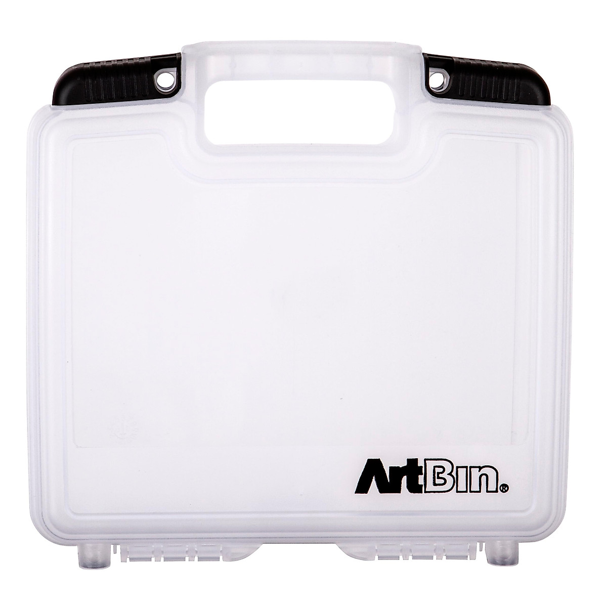 ArtBin 6977AB 12 inch Quick View Deep Base Carrying Case, Portable Art & Craft Organizer with Handle, [1] Plastic Storage Case, Translucent