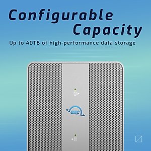 OWC 36TB Mercury Elite Pro Dual USB-C/Thunderbolt 3 External Raid Storage Enclosure with 3Port HUB for Mac and PC