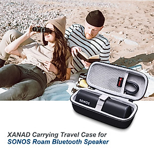 XANAD Travel Case for JBL Flip 4 or Sonos Roam 2/1 Portable Wireless Smart Bluetooth Speaker - Carrying Organizer Storage Bag