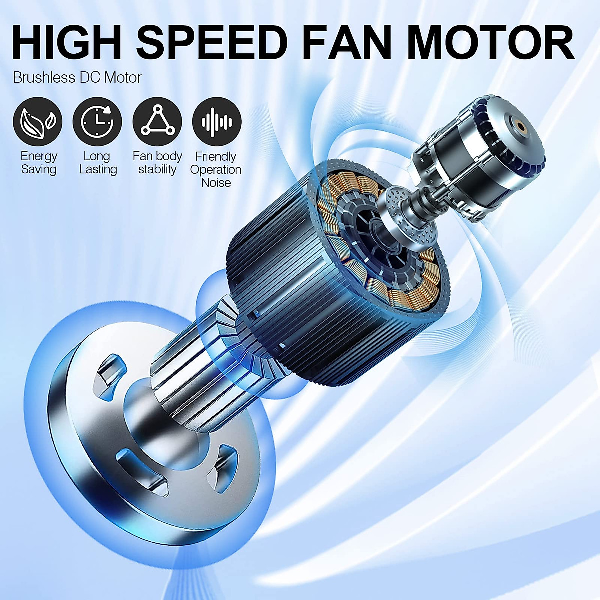 DBF Battery Operated Solar Fan, 2-in-1 Solar Panel Powered & AC Charger Powered 12 Speeds Portable Rechargeable Fan, 12'' Cordless High Velocity Floor Fan For Household, Camping, Travel, Outdoor