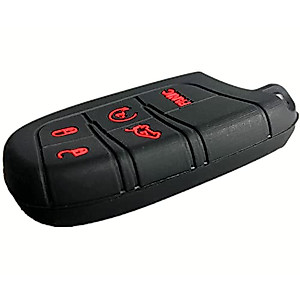 Smart Key Fob Cover Remote Case Keyless Protector Jacket for Jeep Grand Cherokee Dodge Challenger Charger Dart Durango Journey Chrysler 300