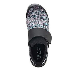 TRAQ by Alegria Qwik Womens Smart Walking Shoe Flurry Black 5 M US