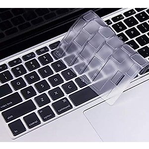 Ultra Thin Clear Keyboard Cover for Old MacBook Air 13 Inch A1466 A1369(Release 2010-2017) & MacBook Pro 13 Inch, MacBook Pro 15 Inch(2015 or Older Version, A1425 A1502 A1278 A1398), TPU