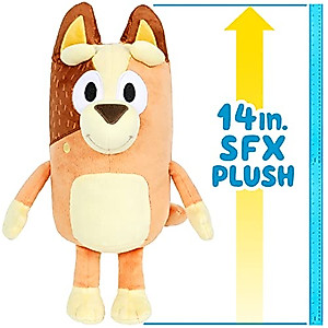 Bluey Talking Chilli (Mum) 14" Talking Plush Chilli Plush Toy with 9 Phrases Theme Song