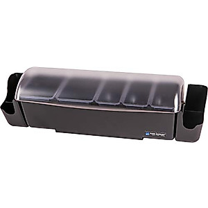 San Jamar BD4023S 9 Piece The Dome Garnish Center, 4.5qt Capacity, 22" Length x 7-1/2" Width x 8-1/2" Height