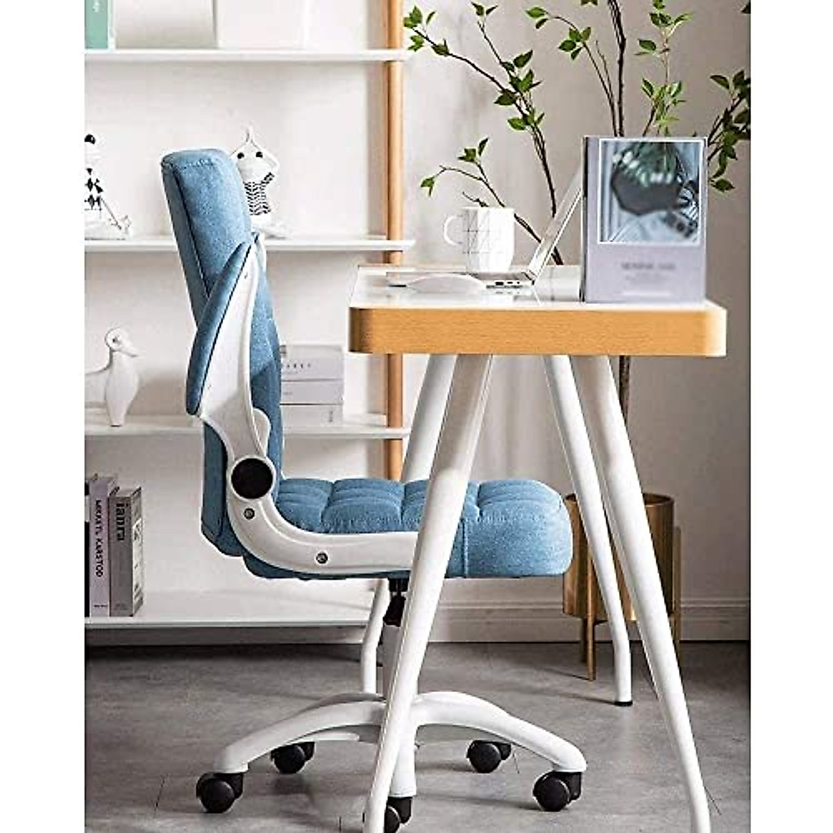 MayNuo Chair Ergonomic Computer Chair Office Chair Lift Swivel Chair Student Table and Chair Meeting Room Backrest Game Chair/Blue