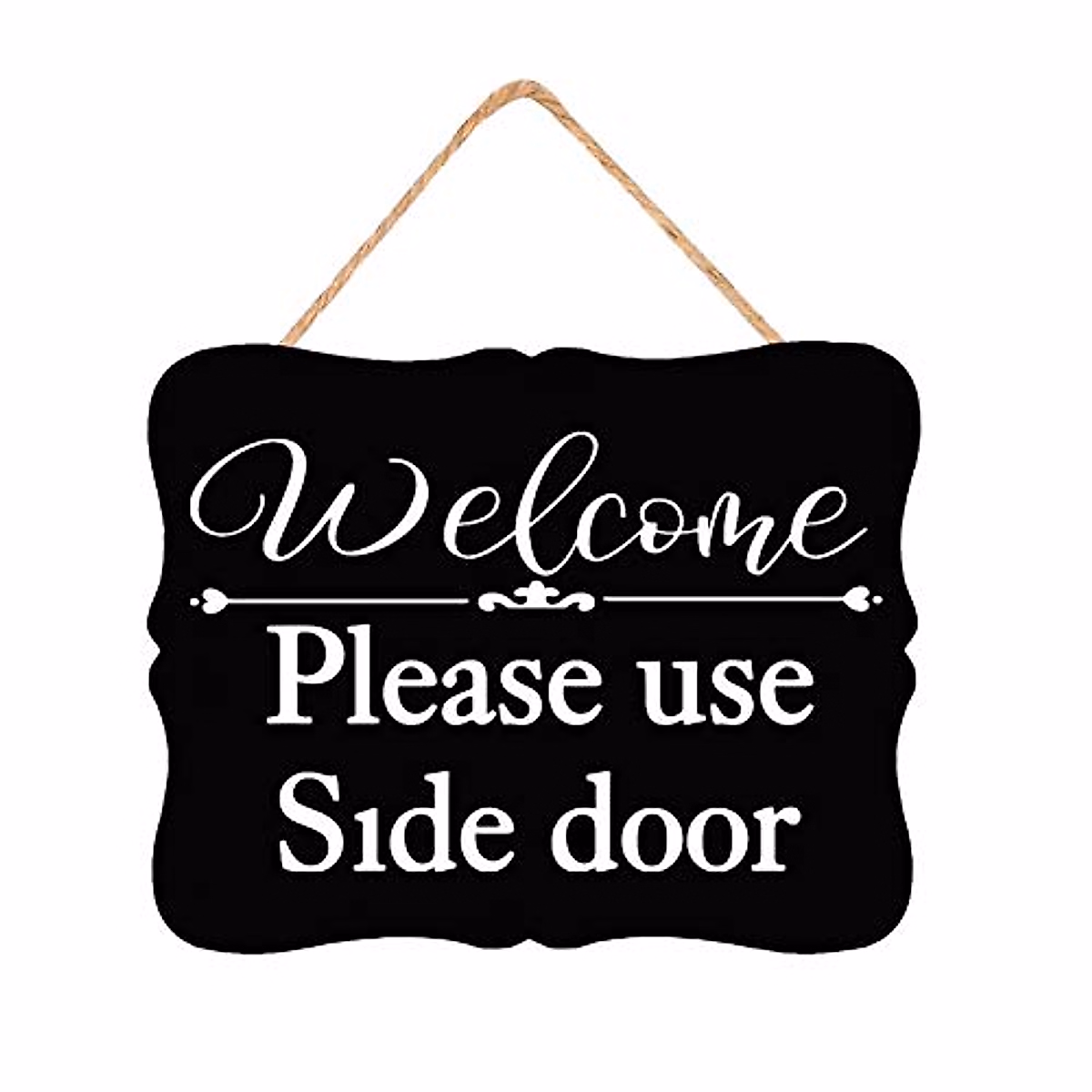 Please Use Side Door, Welcome Sign, Front Door Wood Sign